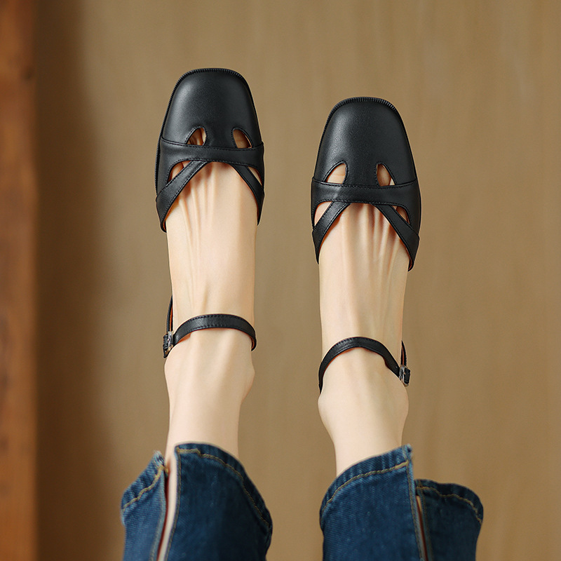 CHIKO Kylee Square Toe Block Heels Pumps Shoes