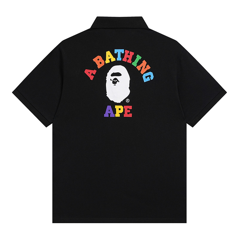 Wholesale fashion brand BAPE front pocket ape print back color letters ...