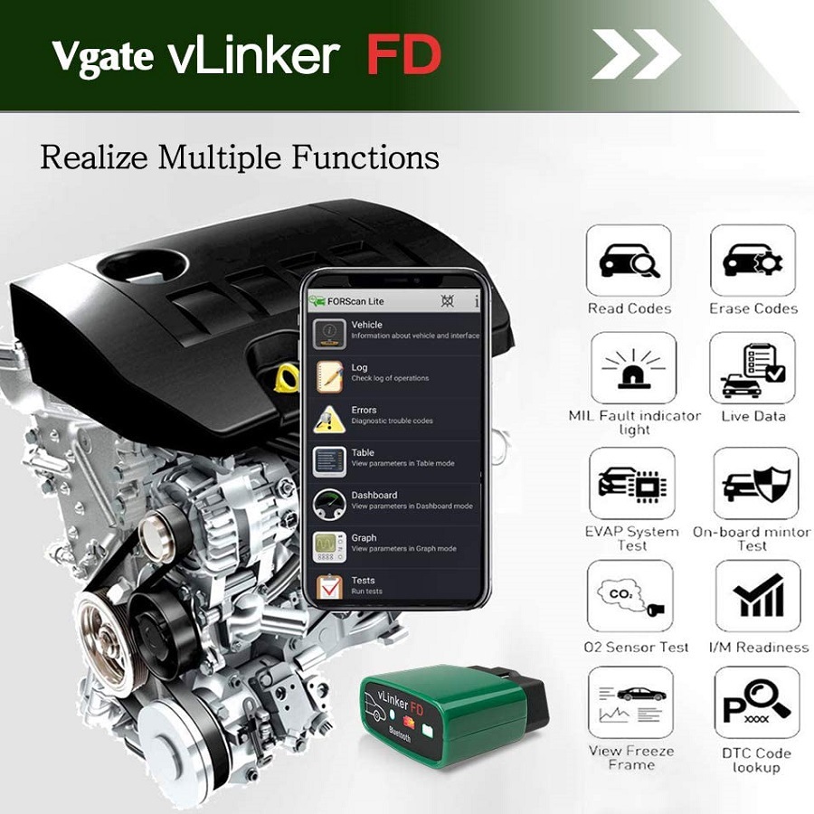 vLinker FD 蓝牙3.0安卓款 支持 forscan汽车故障诊断仪V2.2版本-阿里巴巴