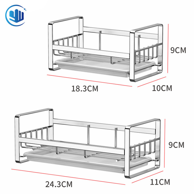 Stock 304 stainless steel upgrade kitchen sink sponge drain rack brush ...