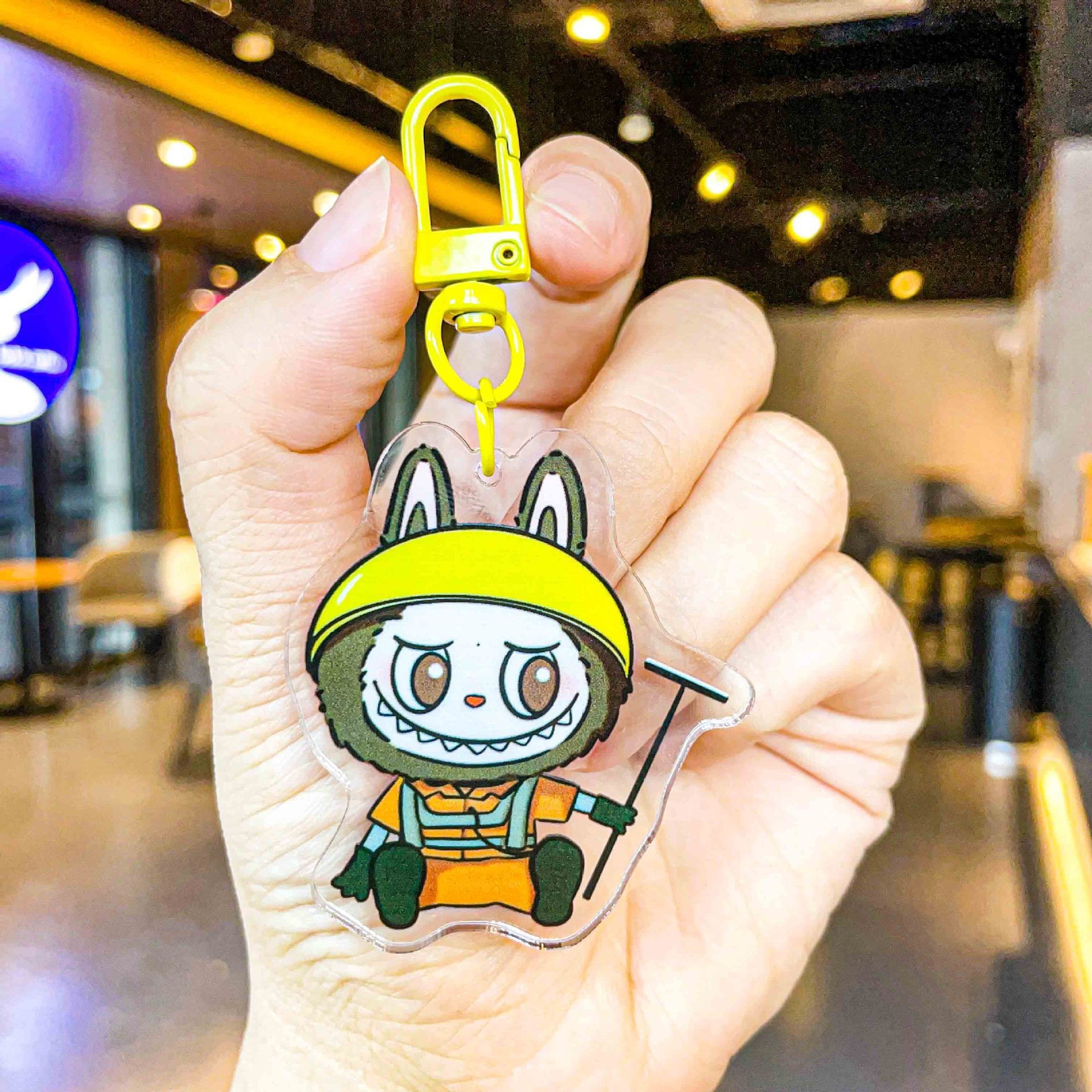 labubu拉布布小绵羊钥匙扣可爱亚克力汽车书包个性钥匙链礼品挂件-阿里巴巴