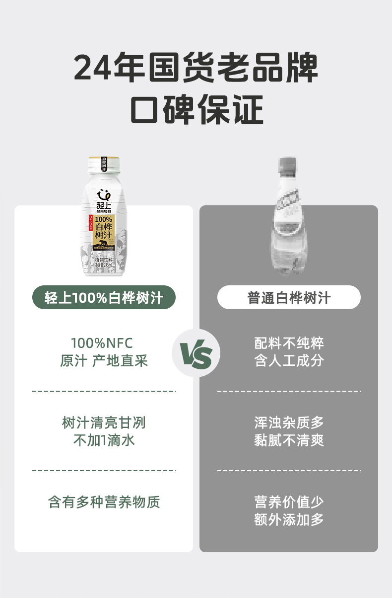 轻上白桦树汁植物饮料245ml*10瓶饮品nfc白桦树水整箱装批发-阿里巴巴