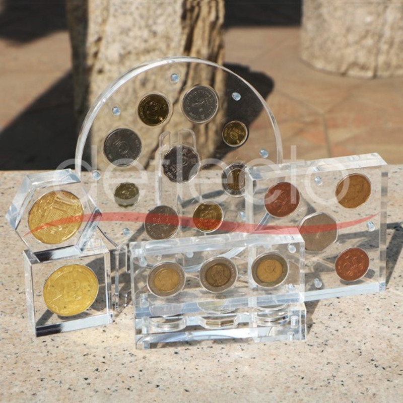 亚克力纪念币盒透明包装有机玻璃徽章金币收藏盒方形收纳纪念币盒-阿里巴巴