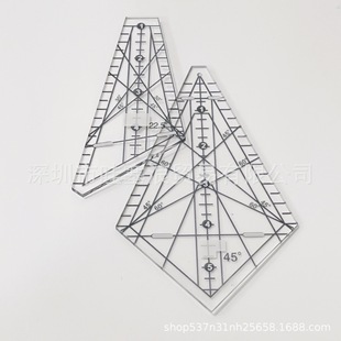 Art Ruler Squedge 22.5 Template新款新亚克力缝纫 拼布模板 DIY-阿里巴巴