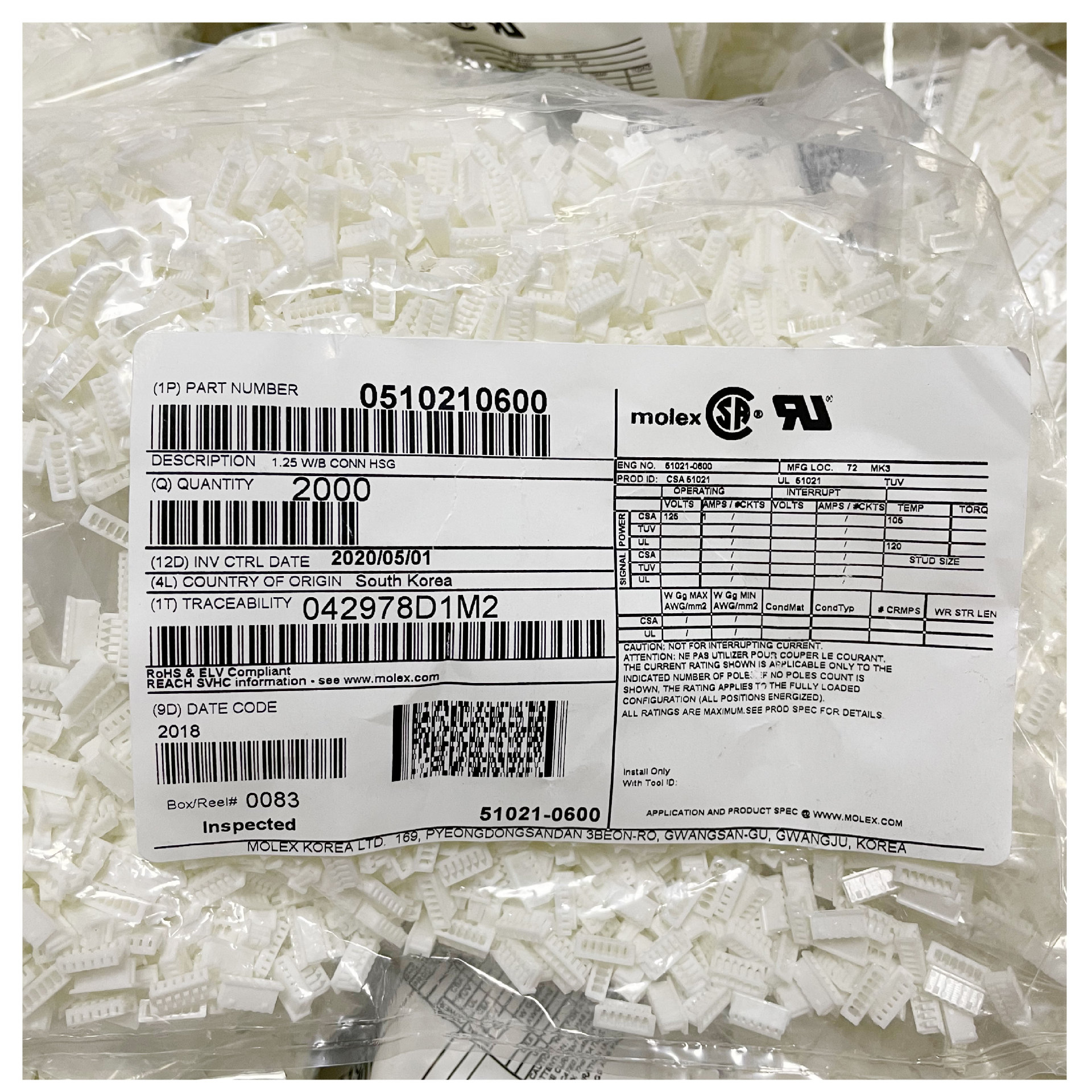 MX 51021-0600 510210600莫仕molex连接器 接插件6P 1.25mm 现货-阿里巴巴