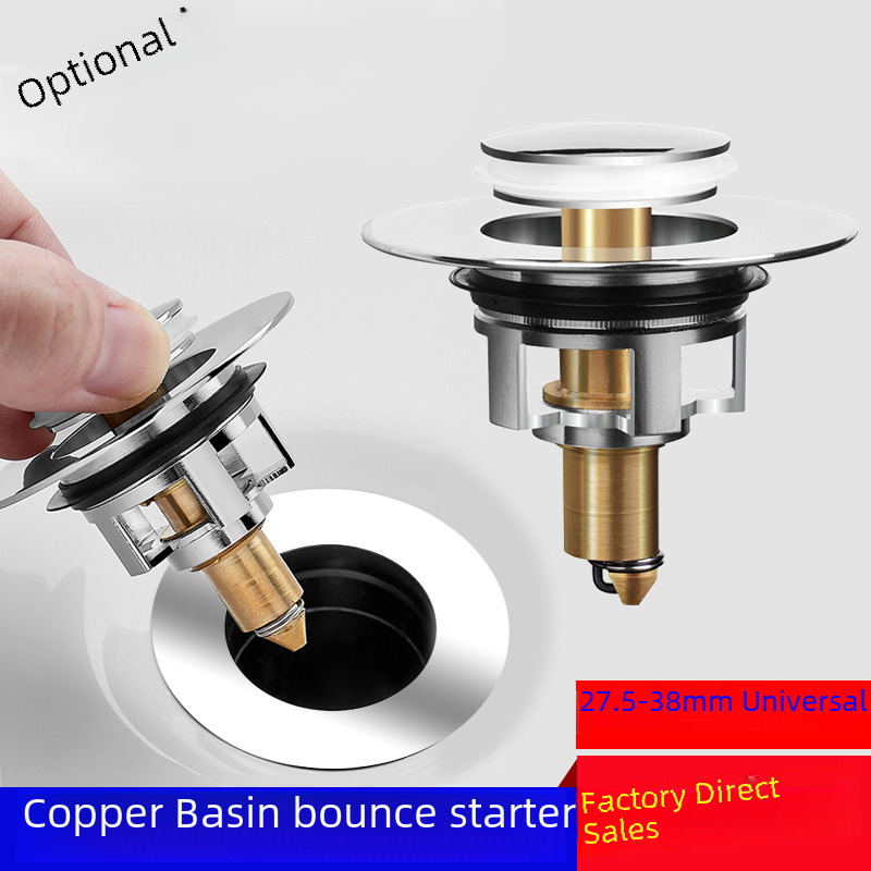 Wash basin basin bounce core leak plug washbasin drain tube push type ...