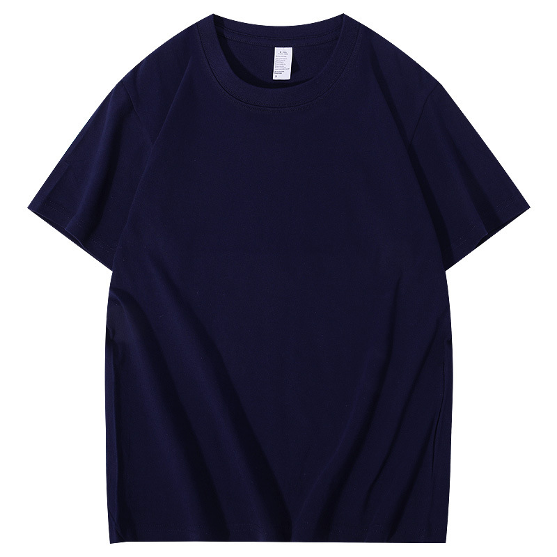 220克美式重磅短袖 男女落肩打底纯色T恤 班服定制logo文化衫批发-阿里巴巴