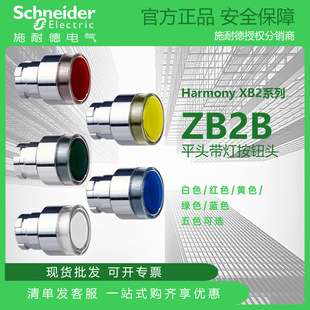 施耐德Harmony XB2系列ZB2B平头带灯按钮头 五色可选-阿里巴巴