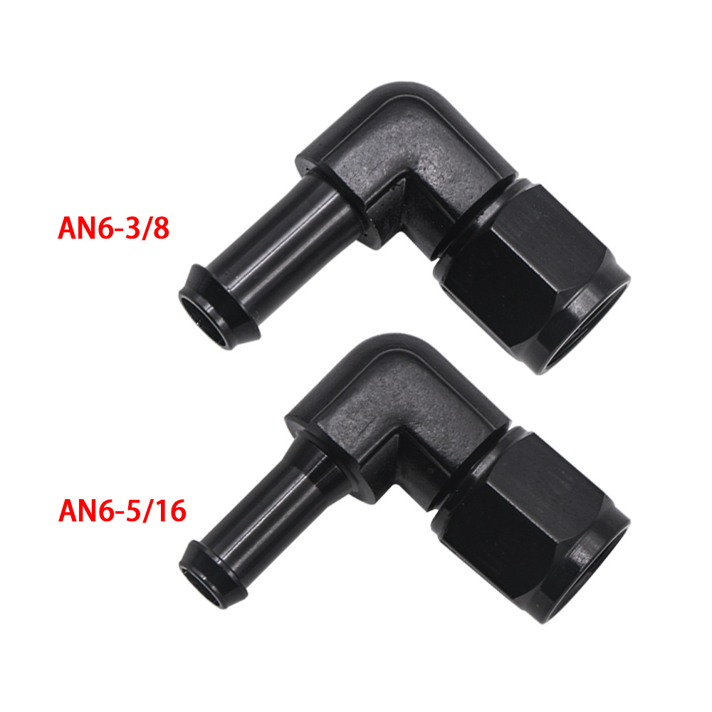 汽车改装油冷接头AN6母内螺纹90度倒挂式油管接头PTFE软管适配器-阿里巴巴