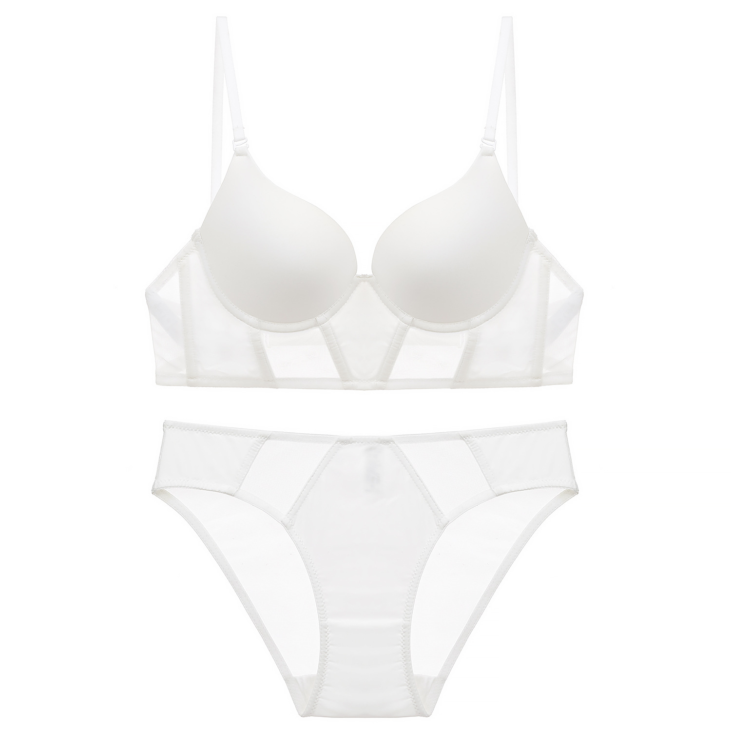 性感夏季新款光面性感大露背文胸套装内衣小胸聚拢大胸显小薄款-阿里巴巴