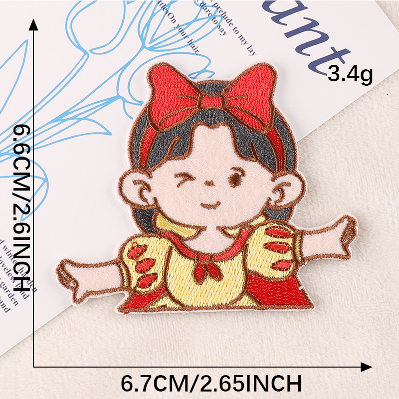 Computer cartoon princess badge logo embroidered clothing textiles ...