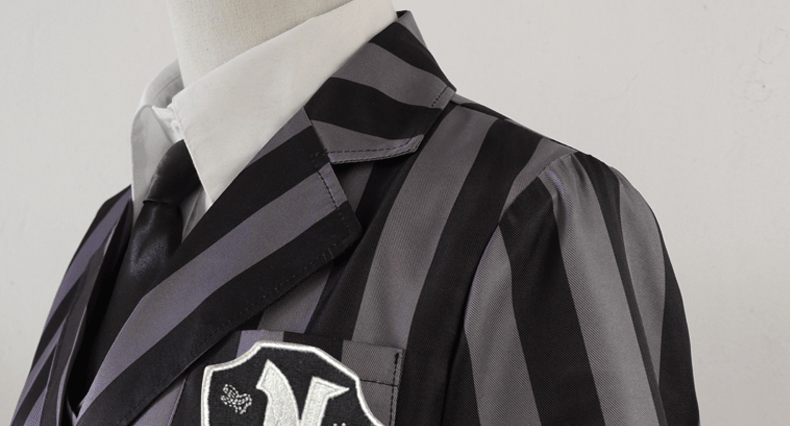 美剧Wednesday星期三cos亚当斯一家女主同款校服套装cosplay服装-阿里巴巴