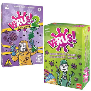 英文版Virus病毒感染卡片亲子互动玩具家庭聚会纸牌游戏-阿里巴巴