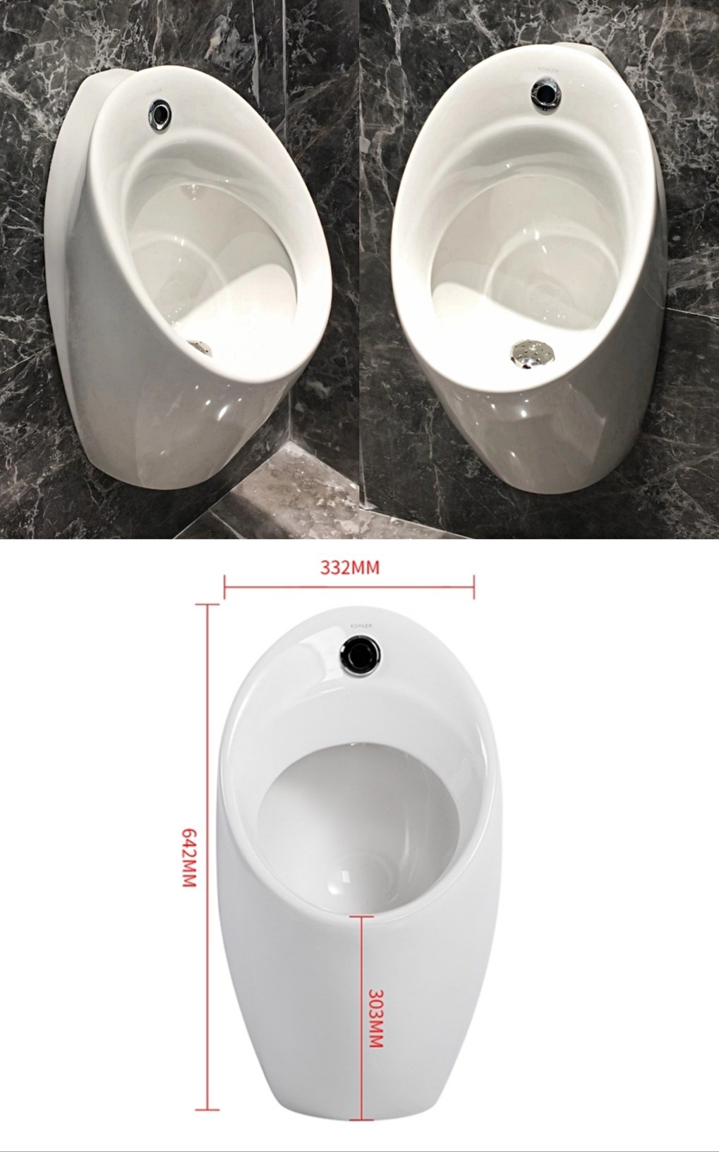 科/勒小便斗KOLHER挂墙式感应小便斗男士壁挂小便器家用小便池工-阿里巴巴