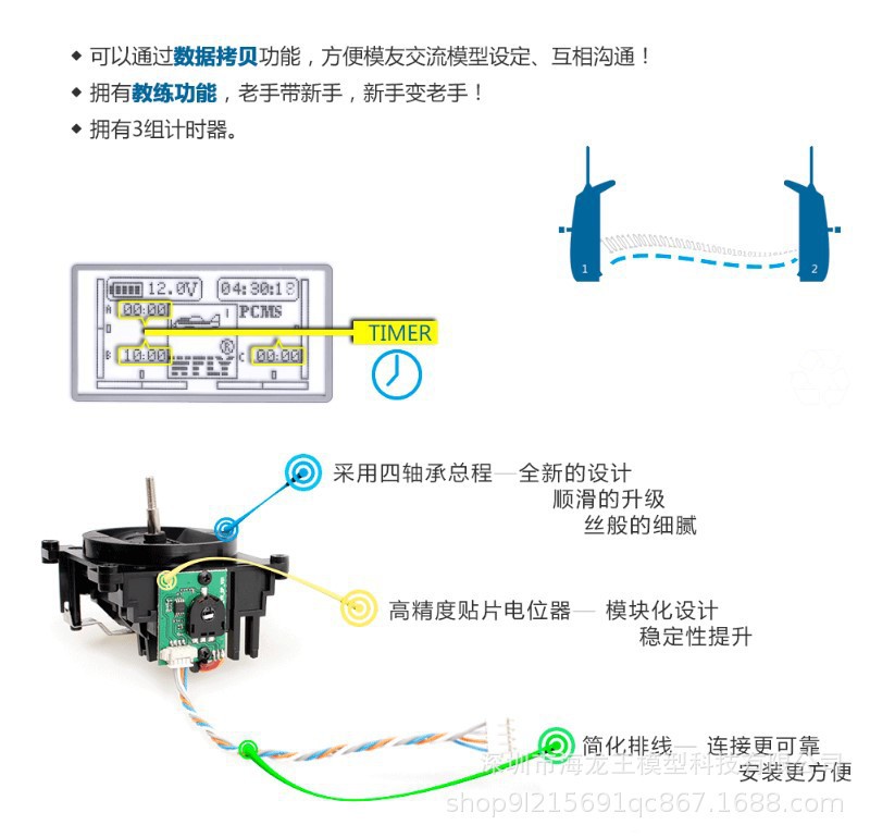 天地飞9通道遥控器中文发射机1024 2.4G航模WFT09II带WFR09S接收-阿里巴巴
