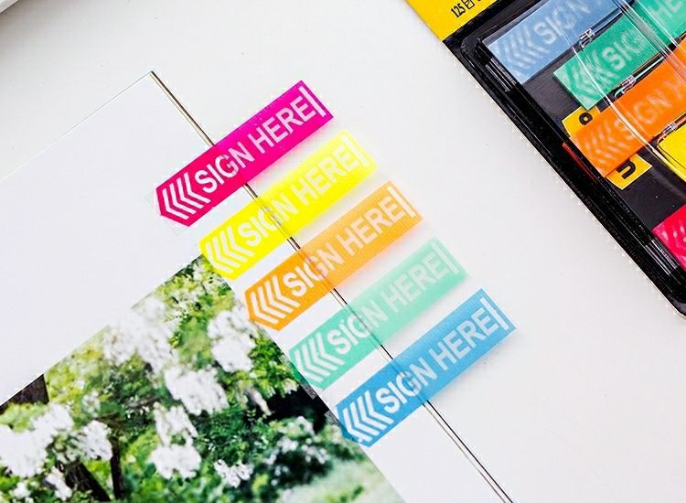 sign here签名贴 指示标签贴 贴合同便利贴 办公实用贴小助手贴纸-阿里巴巴