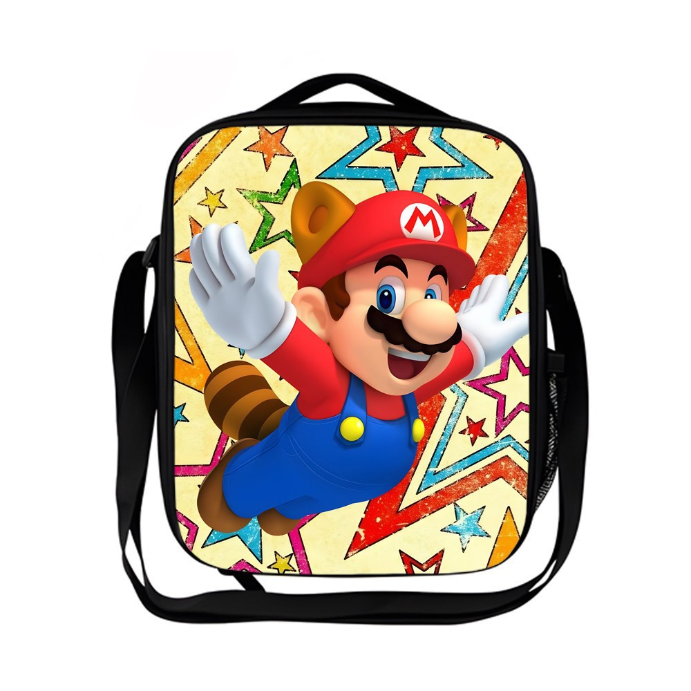 超级马力欧兄弟Mario保温儿童学生斜挎包卡通单肩包手提野餐包-阿里巴巴