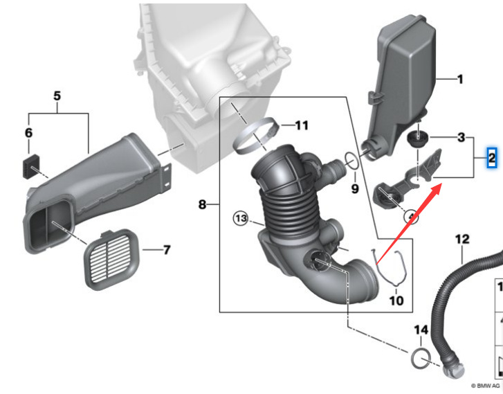 13718623292适用于宝马5系G38 G30进气管支架卡子-阿里巴巴