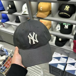 MLB韩国帽子CP66大标NY棒球帽男女同款软顶LA可调节四季防晒帽子-阿里巴巴