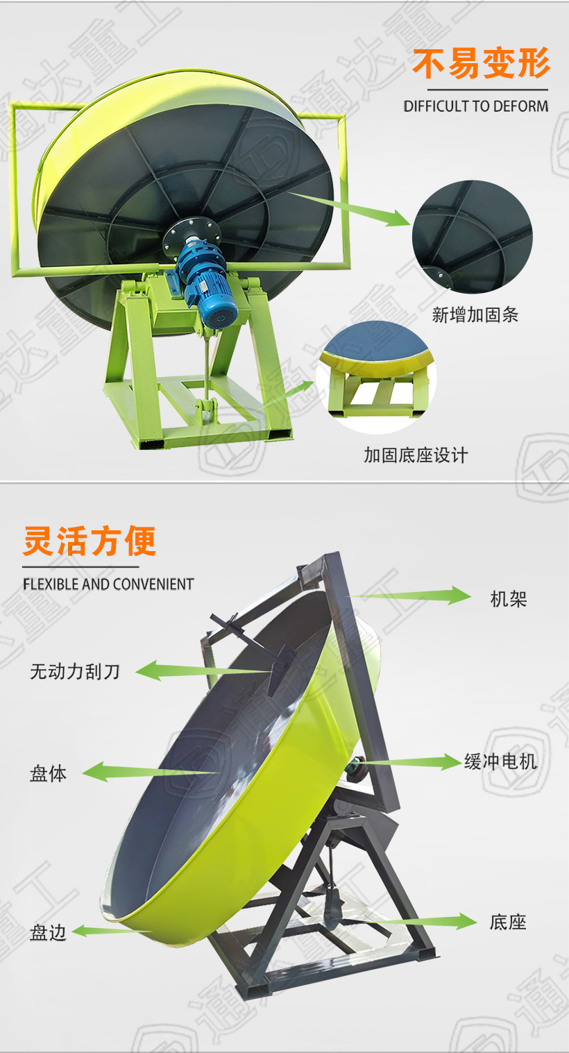 不锈钢盘式造粒机 有机肥圆盘制粒机 实验室科研陶瓷干粉造球机-阿里巴巴