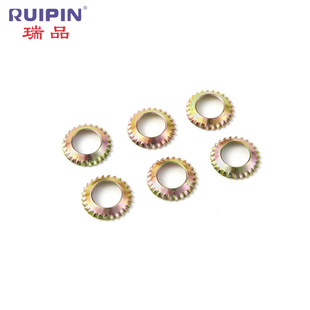 现货多齿锥形垫圈 GB956.2外锯齿锥型垫片65MN彩白锌 M4-M12-阿里巴巴