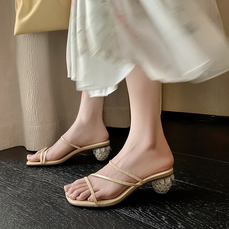 CHIKO Jayda Open Toe Block Heels Slides Sandals