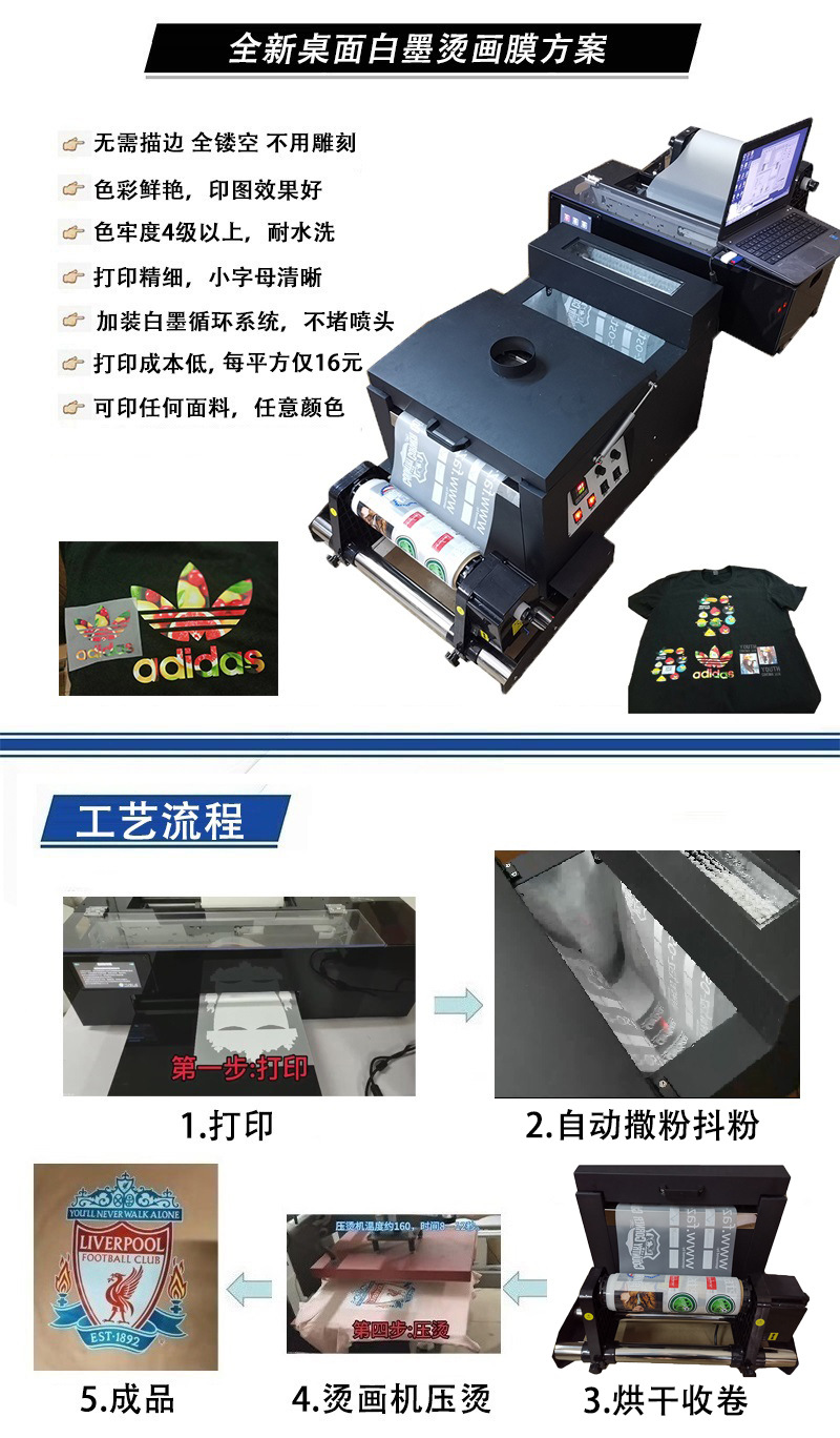 批发柯式白墨烫画膜烫印膜卷材A3A4 PET打印膜 DTF秒撕热转印膜-阿里巴巴