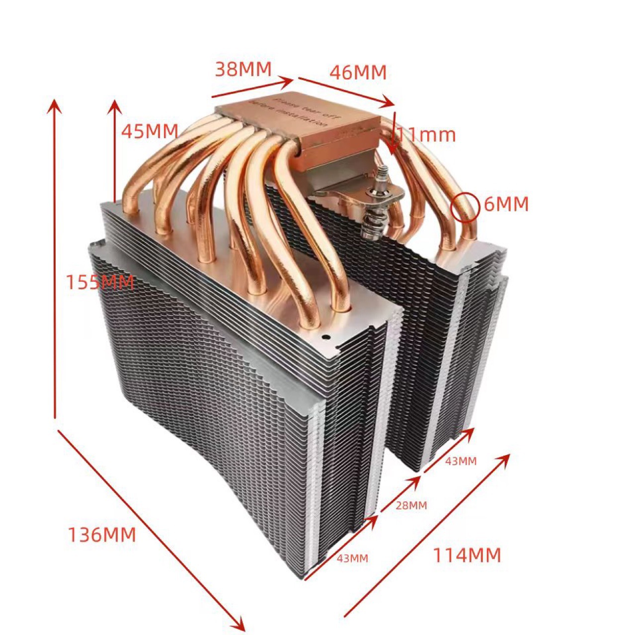台式电脑散热器10支复合式热管高效能散热铜管电脑散热器-阿里巴巴