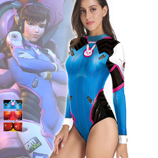 2022热卖数码印花DVA性感连体高叉紧身泳衣裤EVA福音战士紧身衣-阿里巴巴