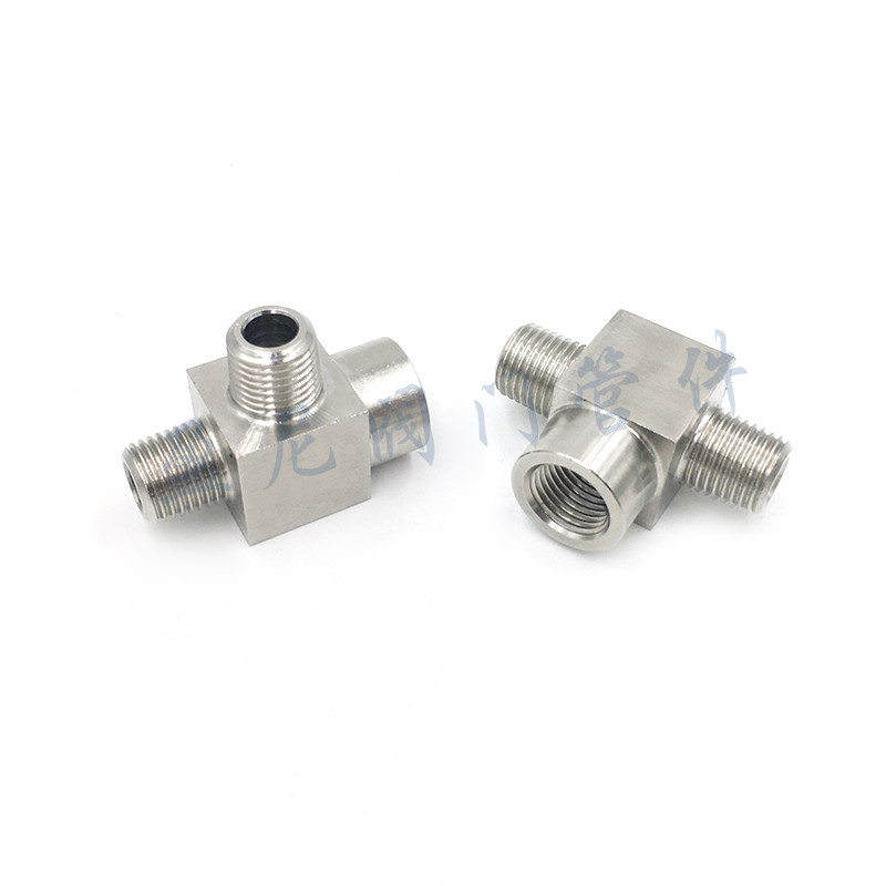 304不锈钢三通接头高压内外丝三通2 4分NPT1/4内内外内牙加厚三通-阿里巴巴