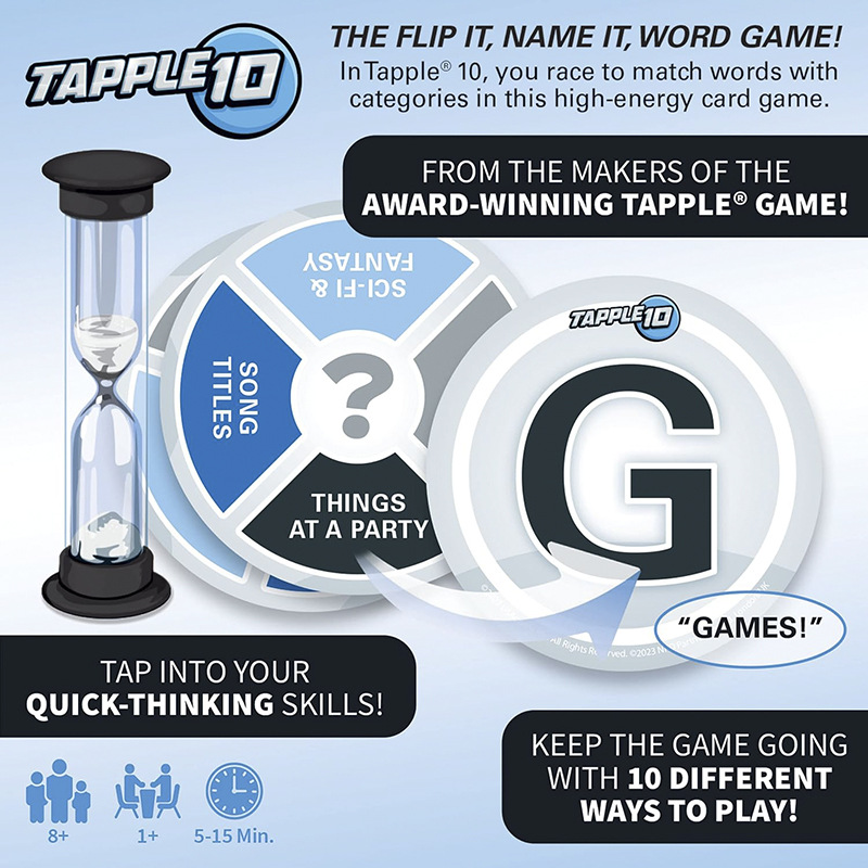 跨境英语 Tapple 10 game 英语卡牌游戏 Tapple 10塔普尔英语卡牌-阿里巴巴