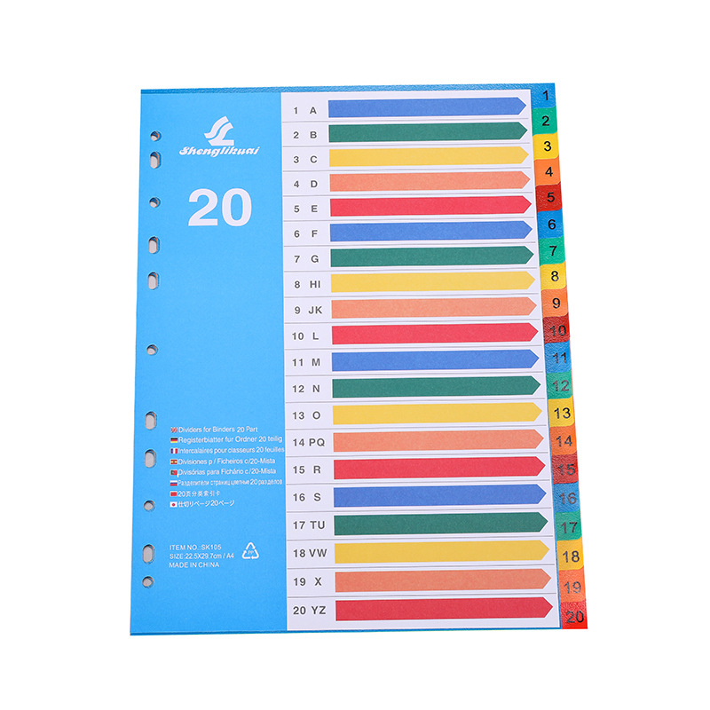 Color Classification Page A4 Loose-Leaf Core Folder Classification ...