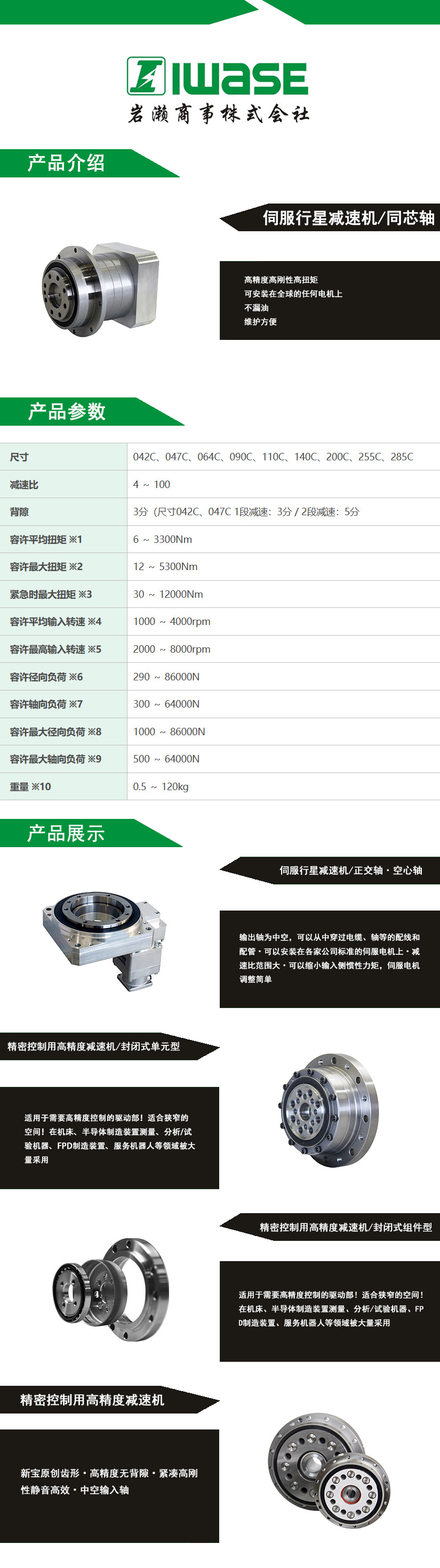 NIDEC尼得科/新宝 机床用伺服行星减速机 VRT-042C-10-F3-S8ZG8-阿里巴巴