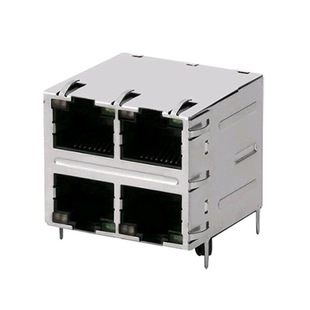 0895-2S2R-FM 厂家供应千兆网口插座2X2多端口带灯RJ45连接器-阿里巴巴