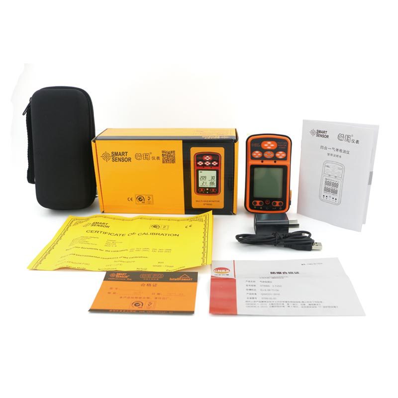 希玛ST8990四合一气体检测仪硫化氢一氧化碳可燃气氧气浓度可报警-阿里巴巴