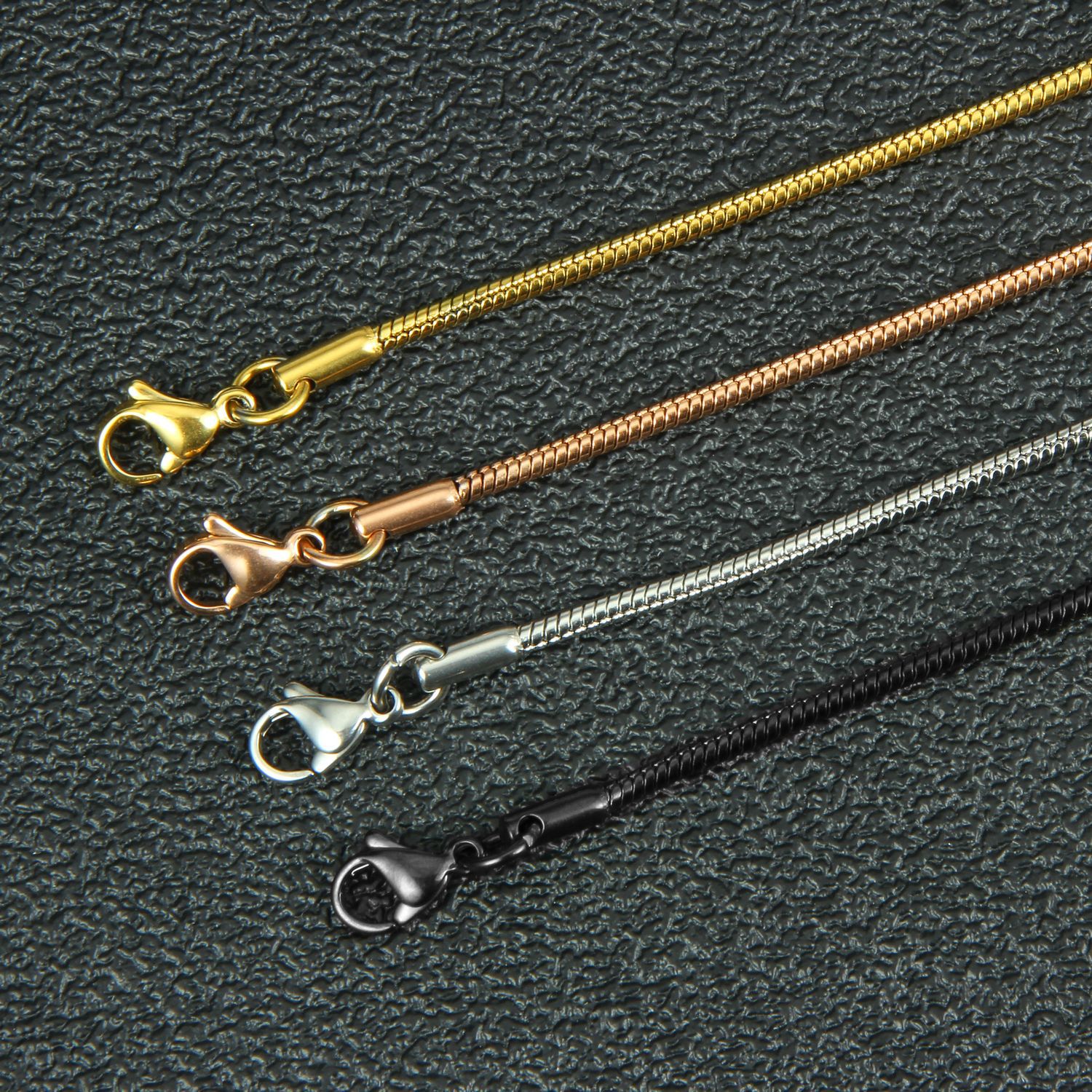 现货供应欧美新款304316不锈钢蛇链圆蛇链蛇骨项链男女款锁骨项链-阿里巴巴