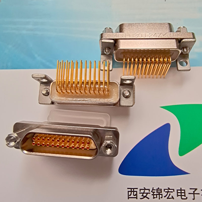 HJ30J带尾罩高速传输矩形连接器HJ30J-12/18/24/30/36/55/100TJ-A-阿里巴巴