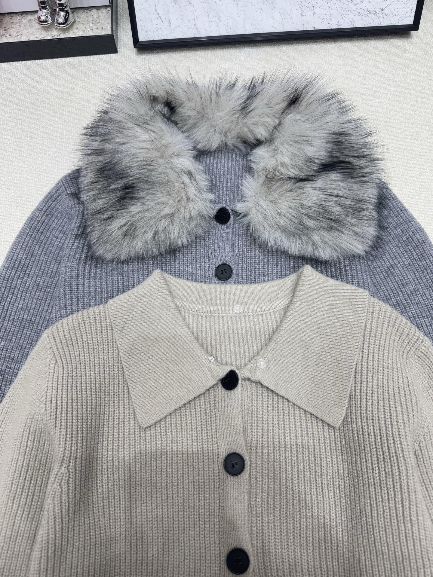 25冬季新款氛围感可拆卸毛领口袋翻领时尚针织开衫-阿里巴巴