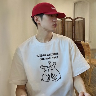 WE11DONE TRACK夏季潮牌高级感青春校园情侣宽松百搭纯棉短袖T恤-阿里巴巴