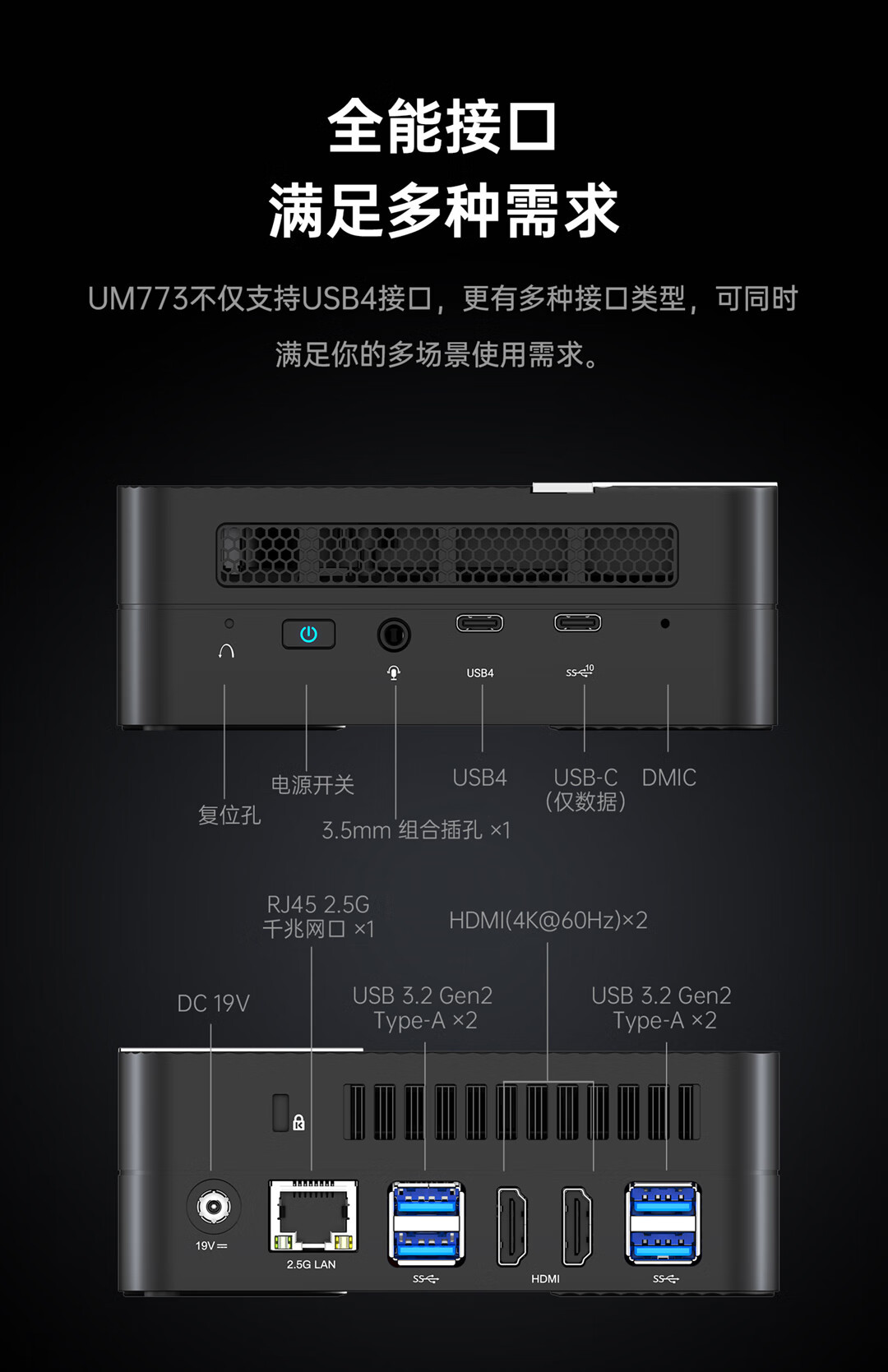 MINISFORUM铭凡UM773 Lite AMD锐龙7 7000系列高性能迷你电脑主机-阿里巴巴