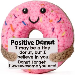 跨境新款Positive Doughnut有趣可爱甜甜圈摆件积极迷你甜甜圈-阿里巴巴