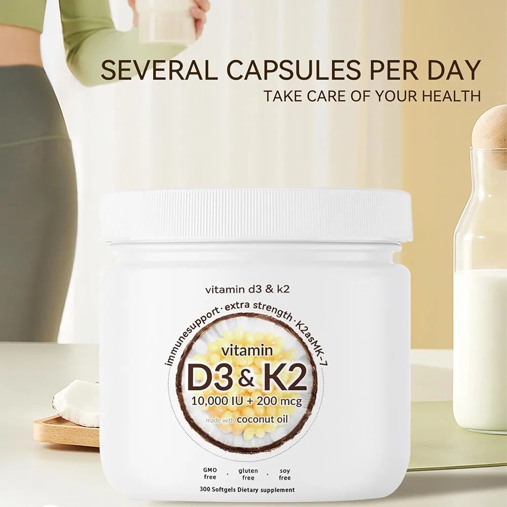 TK爆款维生素d3k2胶囊Vitamin D3K2 Supplement Softgels跨境供应-阿里巴巴