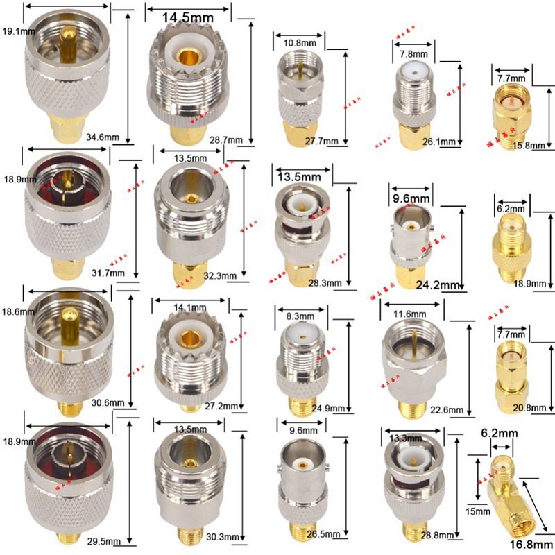 SMA/BNC/SMB/N/UHF/SO239/PL259/F/M/TV公转接母WIFI/3G/4G射频RF-阿里巴巴