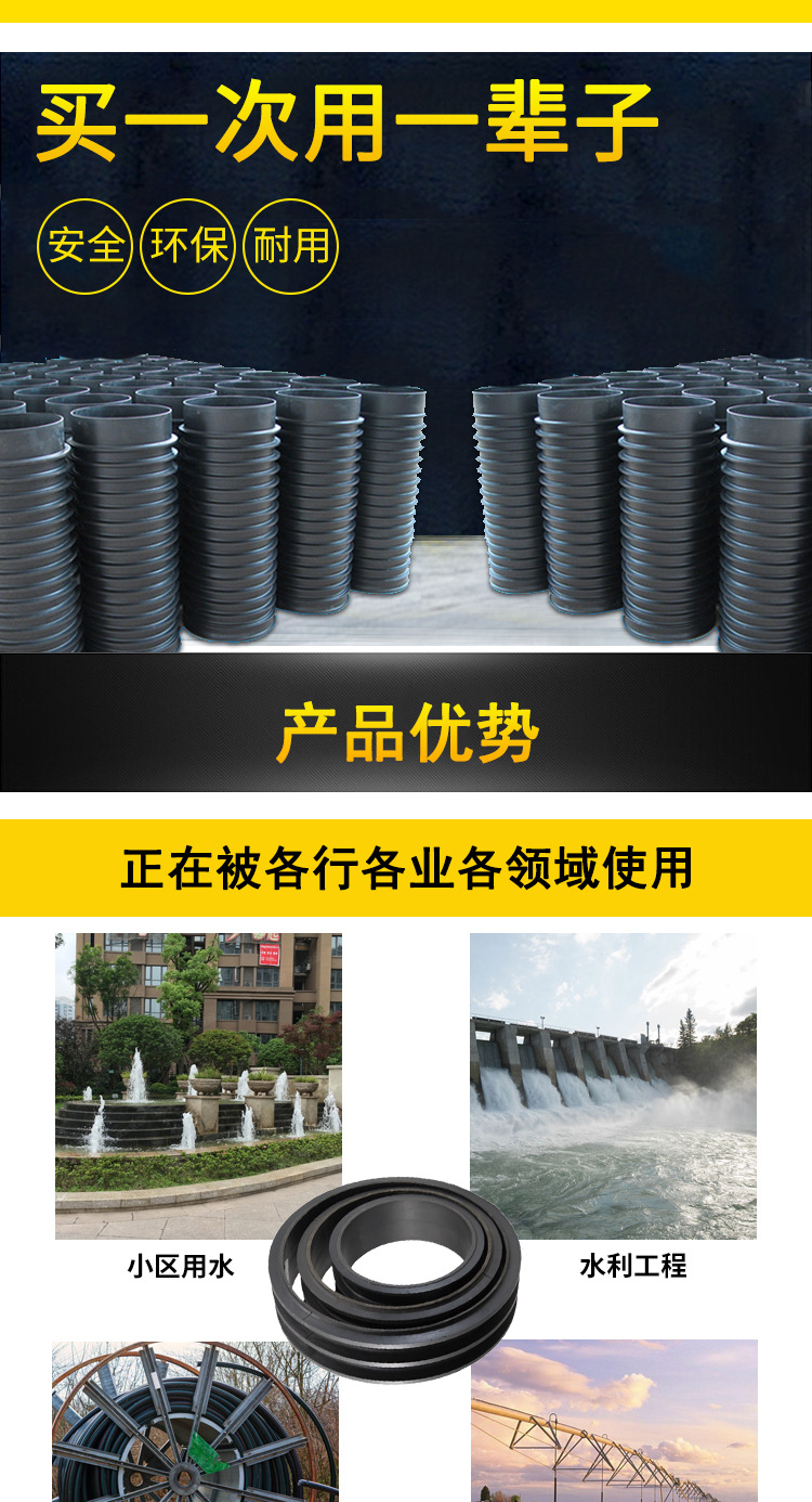 FRPP异形肋模压管 增强聚丙烯 排水排污管 8KN/㎡ 厂家直销-阿里巴巴