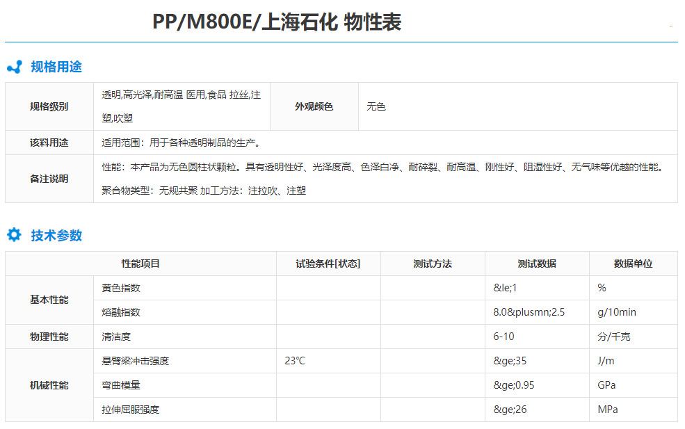 透明级上海石化PP M800E 耐高温食品医疗注射器塑胶原料颗粒-阿里巴巴