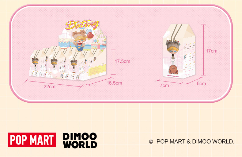 DIMOO约会日系列挂绳盲盒POPMART泡泡玛特挂件可爱挂饰周边送女生-阿里巴巴