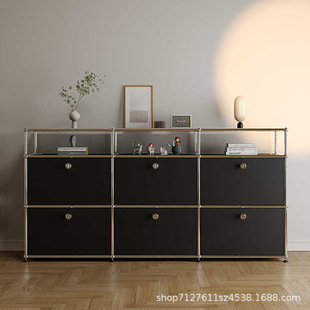 usm柜中古模块组合餐边柜现代简约家用落地收纳客厅墙边储物柜子-阿里巴巴