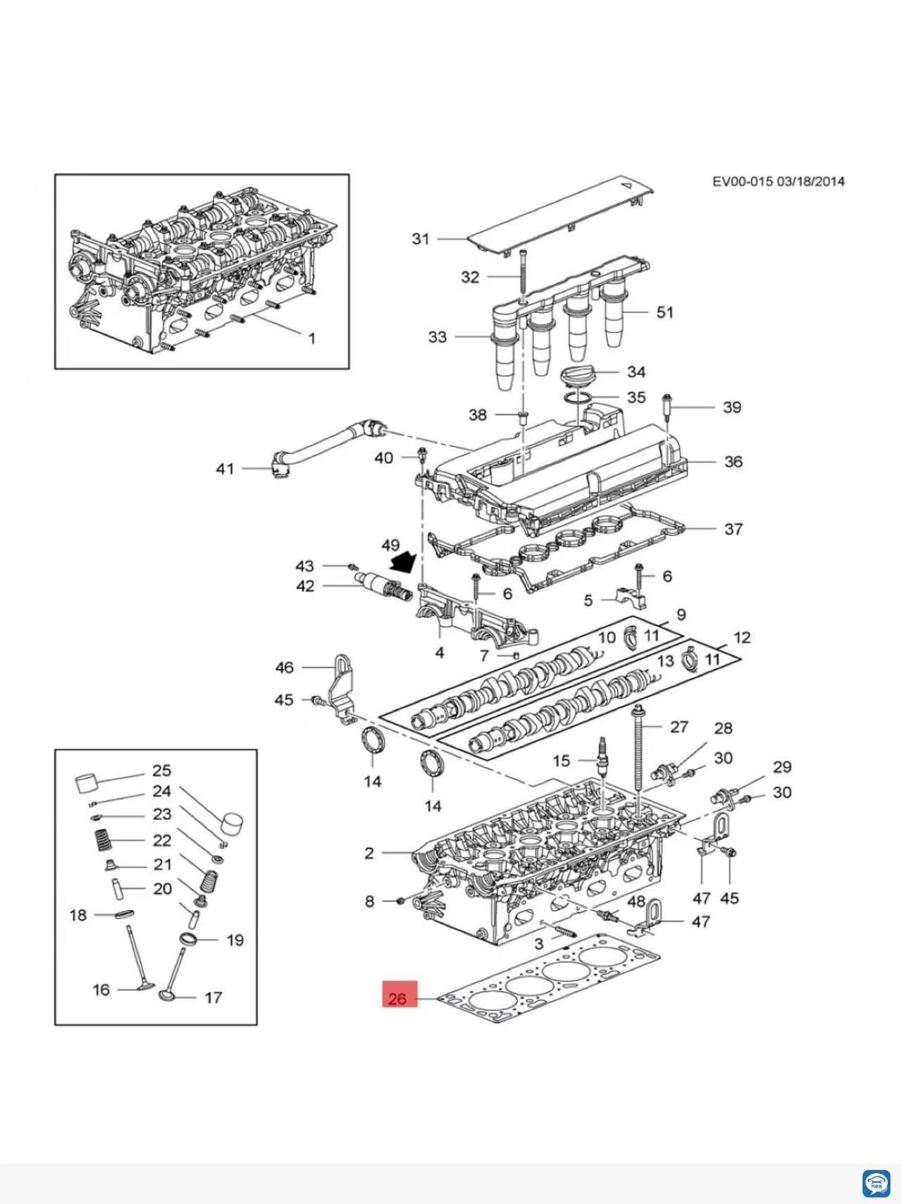 55355578适用于新君威科鲁兹迈锐宝爱唯欧欧宝 气缸床 气缸盖衬垫-阿里巴巴