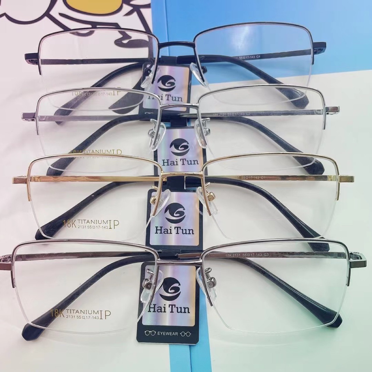 深圳纯钛18K 男士商务近视眼镜框 IP电镀超轻舒适全框半框眼镜架-阿里巴巴