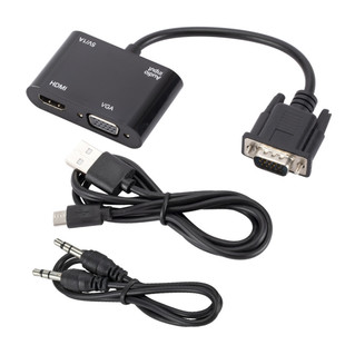 4IN1VGA to HDMI1080 2K4K VGA adapter HDTV 1080P VGA splitter-阿里巴巴